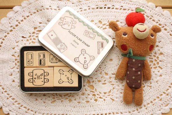MochiThings: Floor Plan Stamp Set