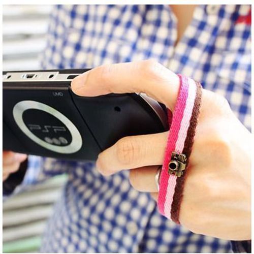 MochiThings: Pink Stripe Mini Camera Strap