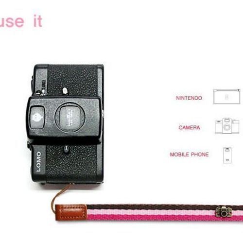 MochiThings: Pink Stripe Mini Camera Strap
