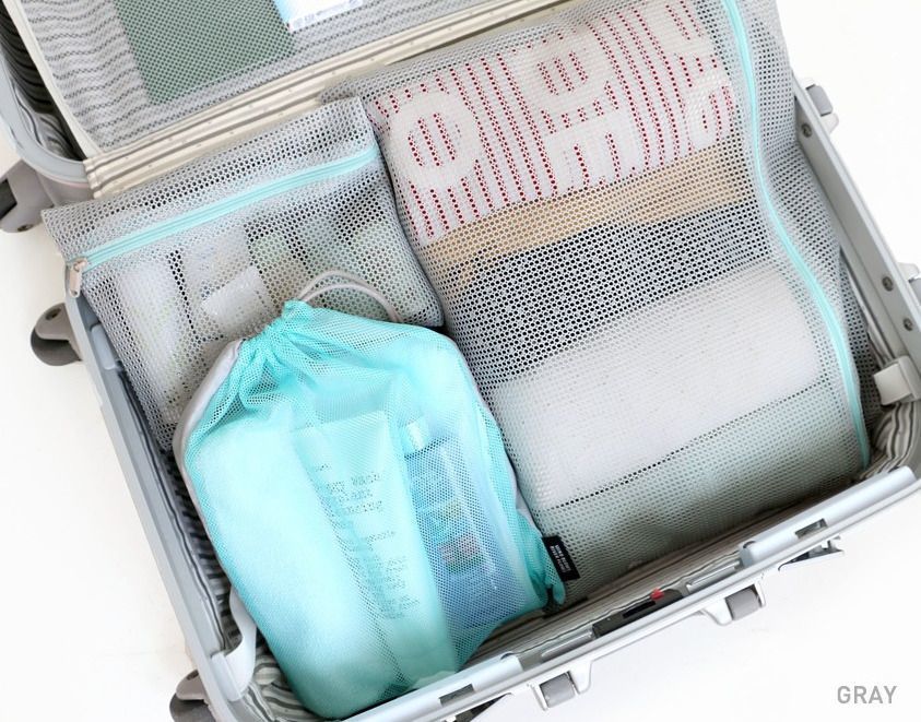 MochiThings: Mesh Travel Pouch Set