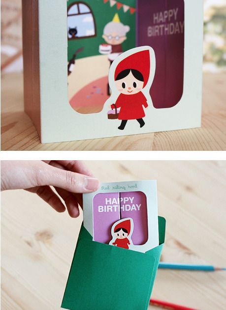 MochiThings: Red Riding Hood Box Card