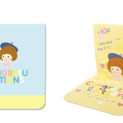 MochiThings: Congratulations Pop Up Card