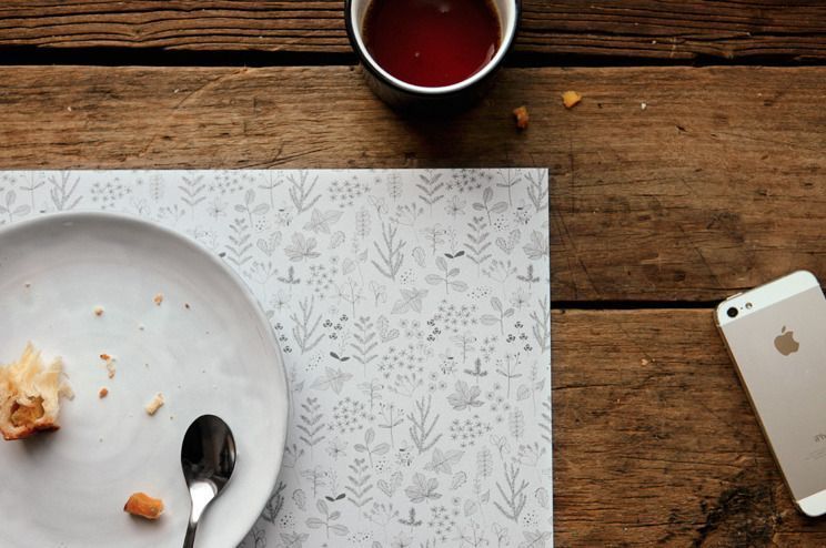 MochiThings: 8pcs Pattern Paper Table Mat Set