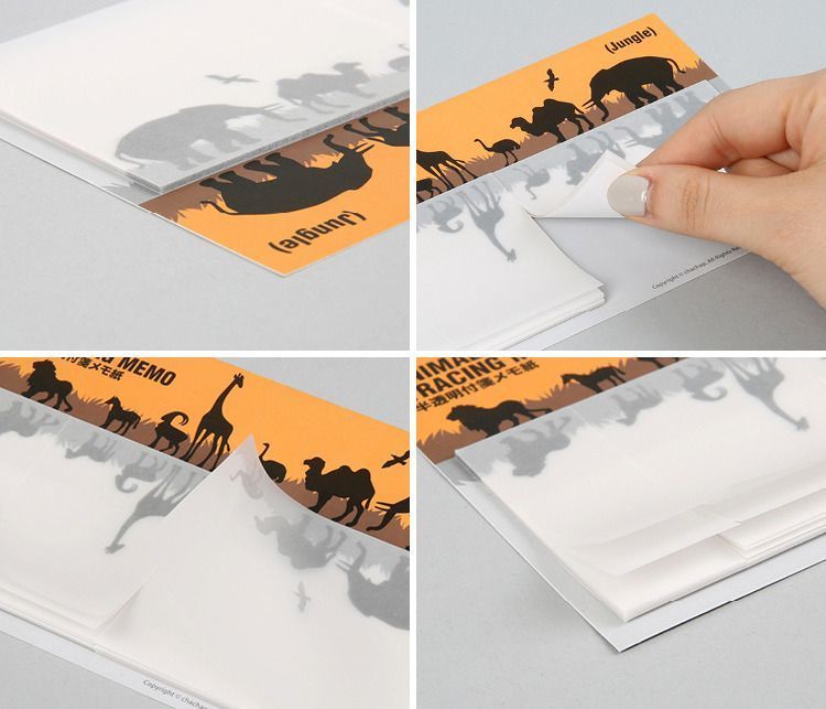 MochiThings: Animal Tracing Sticky Note