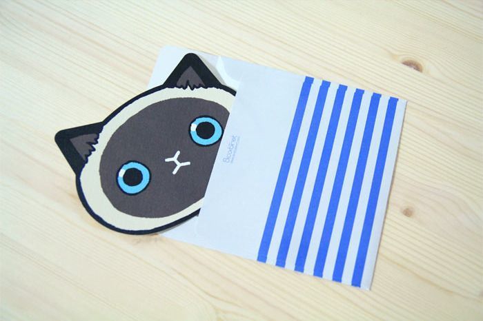 MochiThings: Mini Kitty Face Card Set