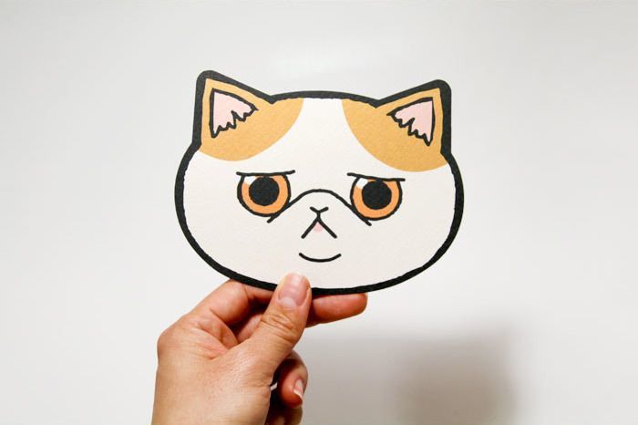 MochiThings: Mini Kitty Face Card Set