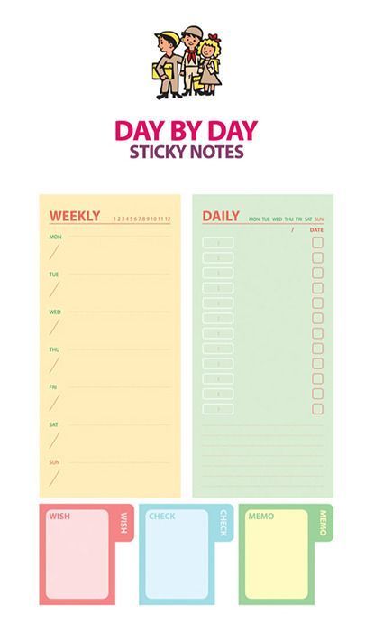 MochiThings: To Do Schedule Sticky Notebook