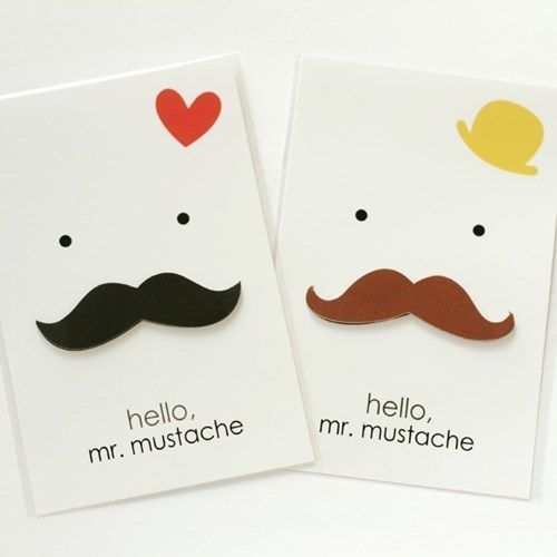 MochiThings: Mustache Sticky Note