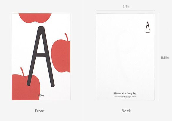 MochiThings: Alphabet Postcard