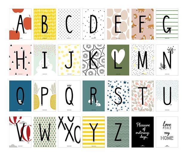 MochiThings: Alphabet Postcard