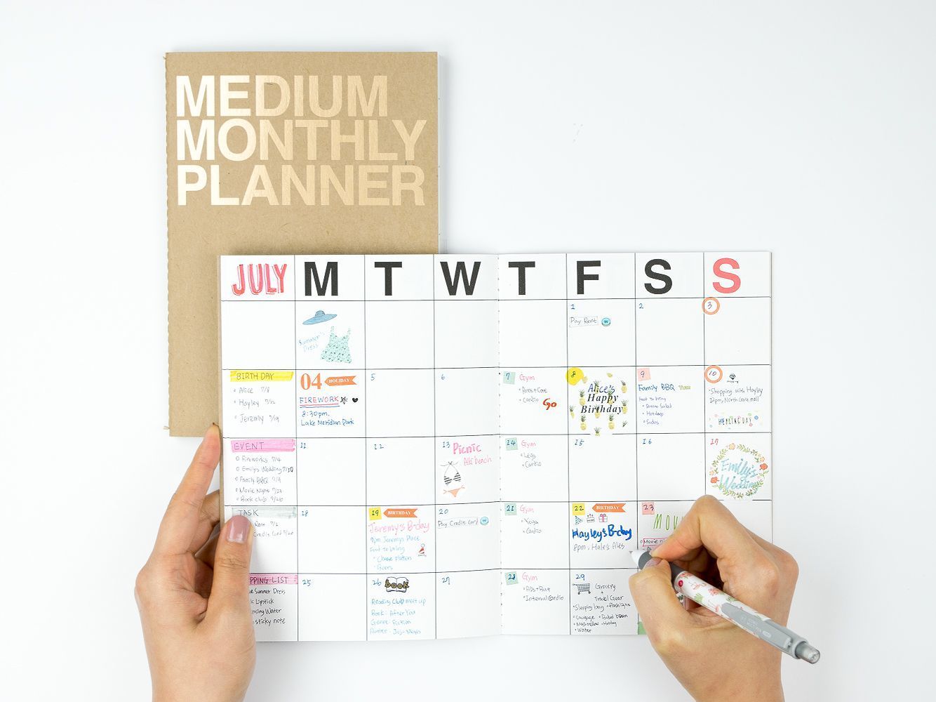 MochiThings: Gold Medium Monthly Planner