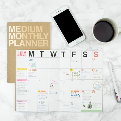 MochiThings: Gold Medium Monthly Planner