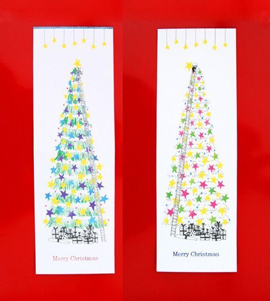 MochiThings: Long Illustration Christmas Card Set