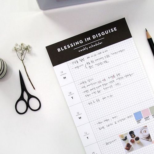 MochiThings: Blessing in Disguise Weekly Schedule Notepad