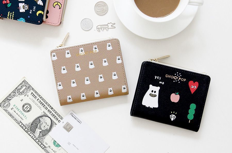 MochiThings: Ghost Pop Slim Zipper Wallet