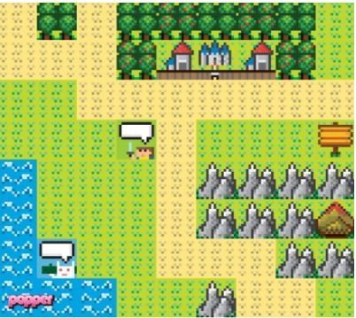 MochiThings: 8-Bit Game Map Sticky Note