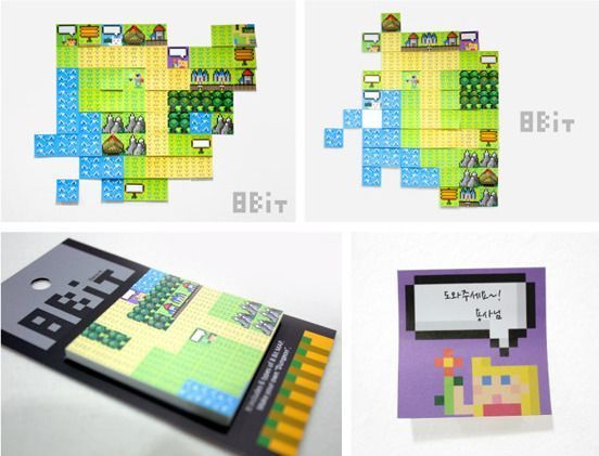 MochiThings: 8-Bit Game Map Sticky Note