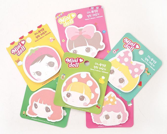 MochiThings: Cute Girl Face Sticky Note