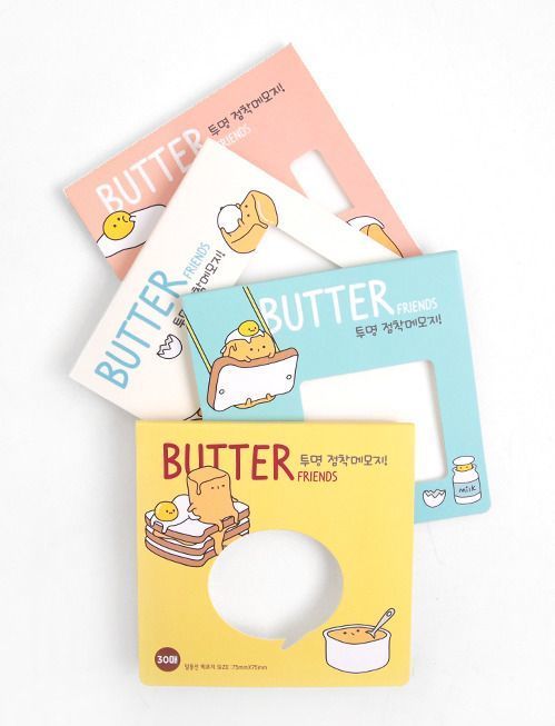 MochiThings: Butter Friends Tracing Sticky Note