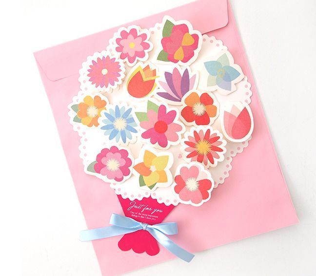 MochiThings: Big Flower Bouquet Card