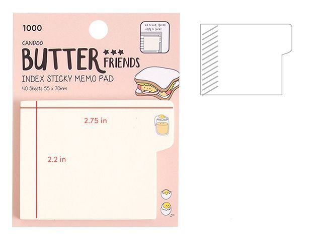 MochiThings: Sushi & Butter Index Sticky Note