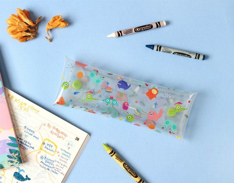 MochiThings: Transparent Pattern Folding Pen Case