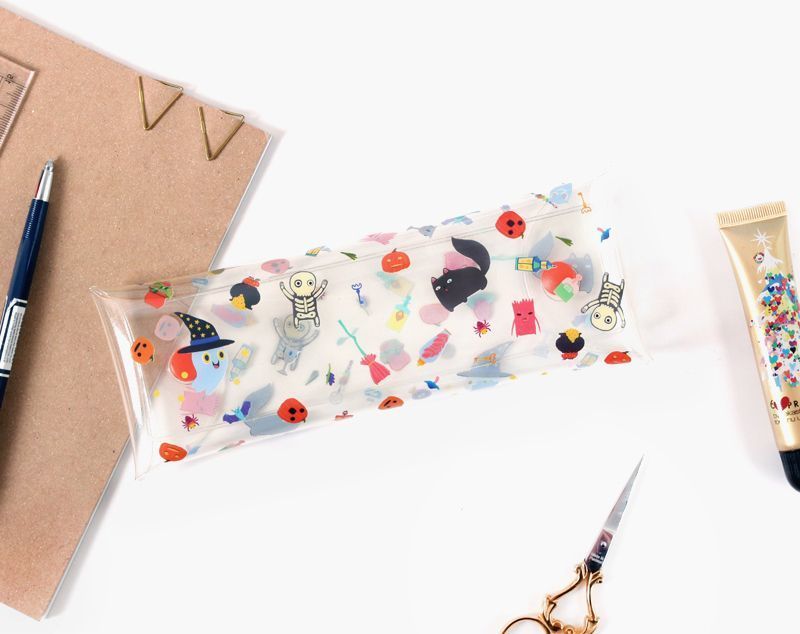 MochiThings: Transparent Pattern Folding Pen Case