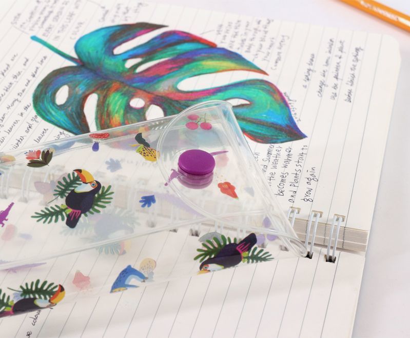 MochiThings: Transparent Pattern Folding Pen Case