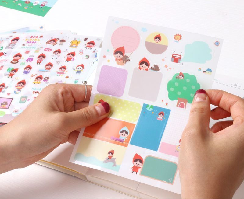 MochiThings: Transparent Red Riding Hood Sticker Set