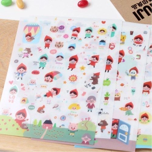 MochiThings: Transparent Red Riding Hood Sticker Set