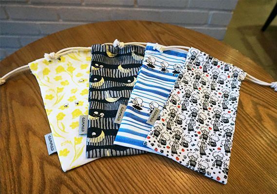MochiThings: GOM GOM Pattern Drawstring Pouch