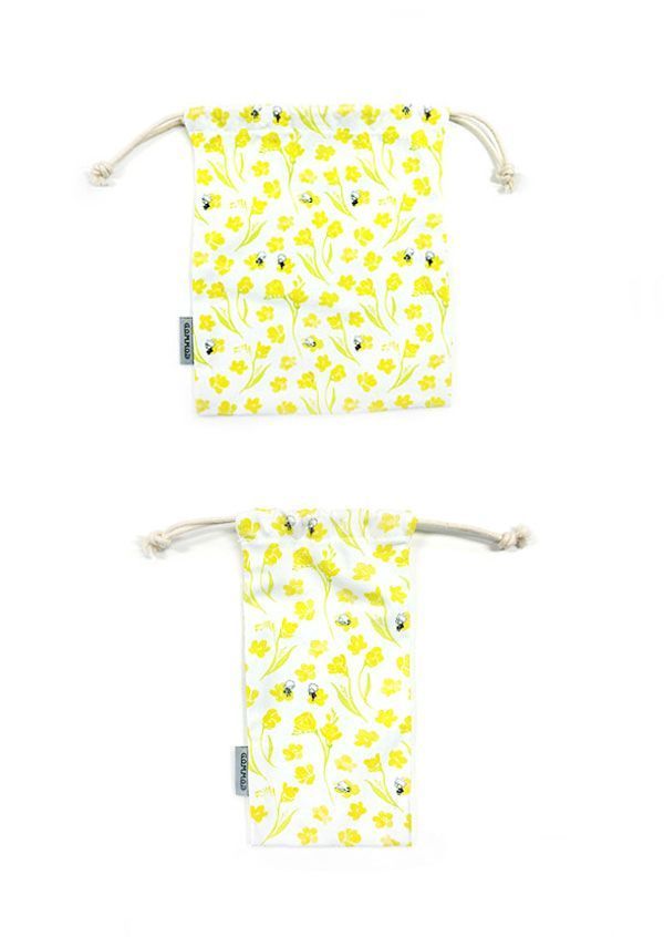 MochiThings: GOM GOM Pattern Drawstring Pouch