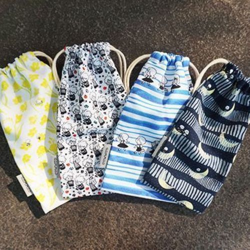 MochiThings: GOM GOM Pattern Drawstring Pouch