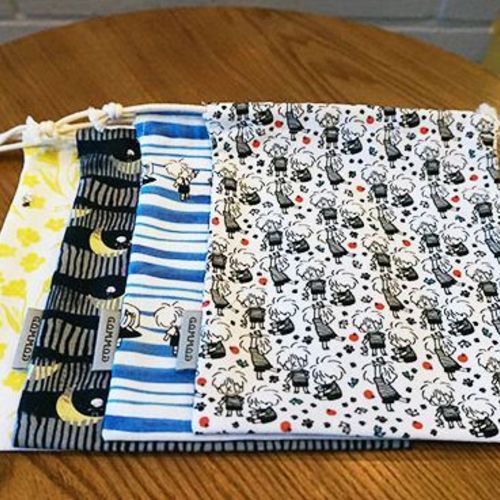MochiThings: GOM GOM Pattern Drawstring Pouch