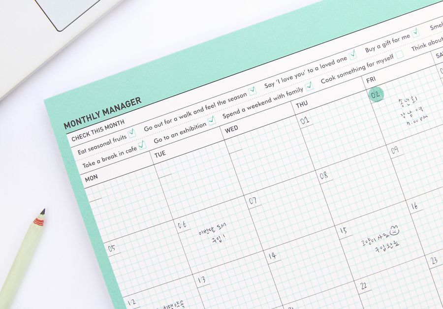 MochiThings: Monthly Manager Notepad