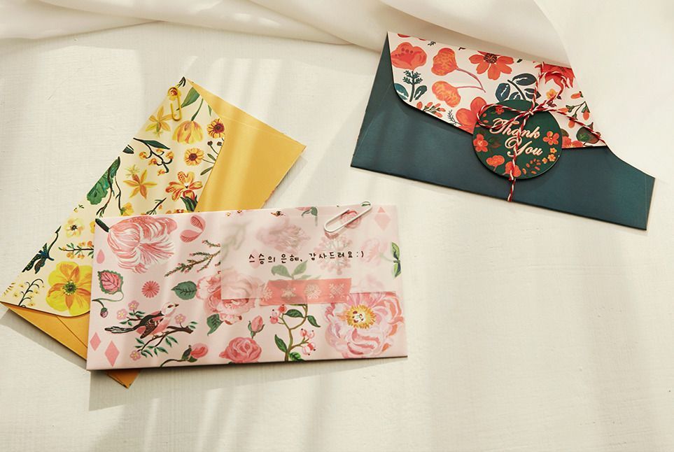 MochiThings: Floral Pattern Gift Envelope Set