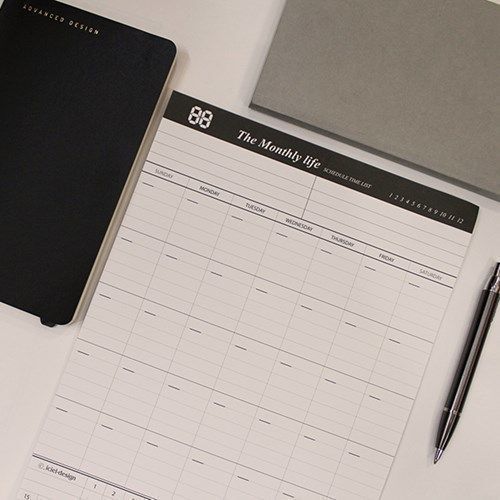MochiThings: Large The Monthly Life Schedule Notepad