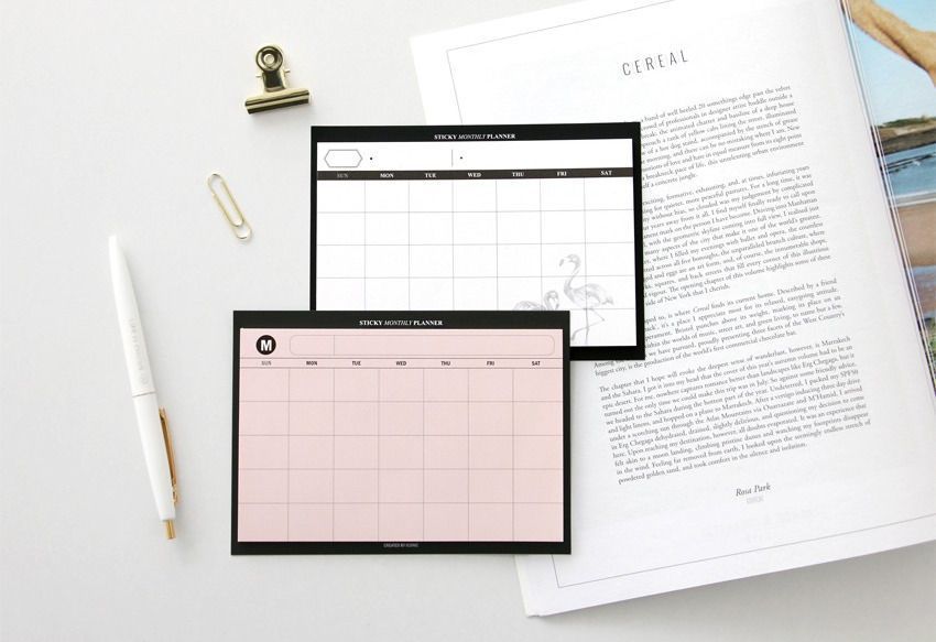 MochiThings: Basic Monthly Schedule Sticky Note