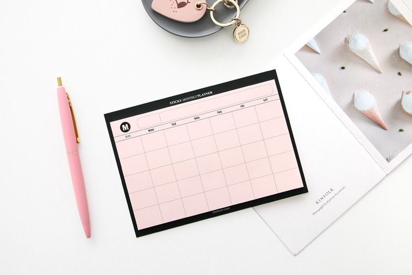 MochiThings: Basic Monthly Schedule Sticky Note