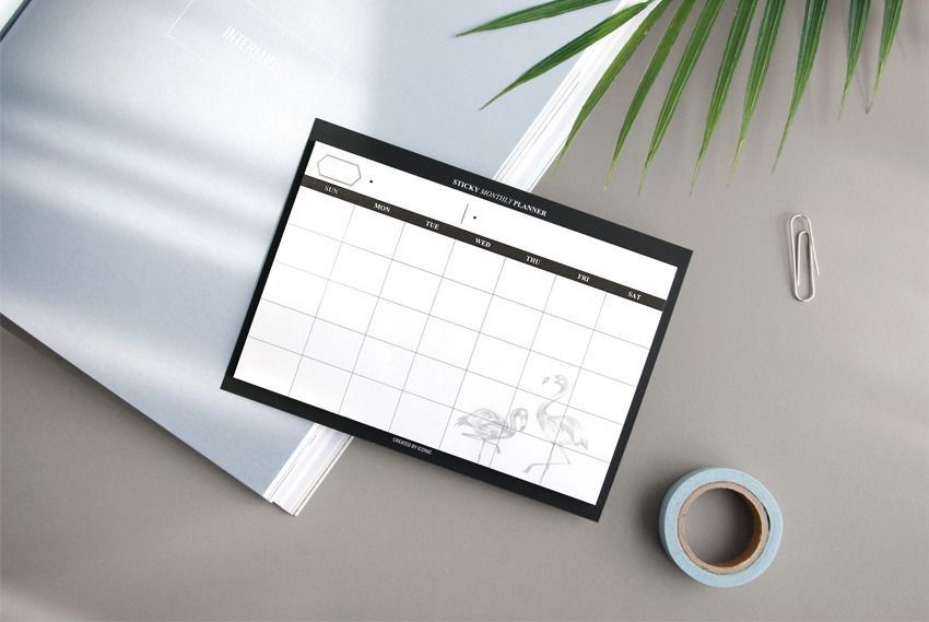 MochiThings: Basic Monthly Schedule Sticky Note