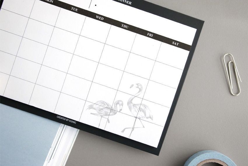 MochiThings: Basic Monthly Schedule Sticky Note