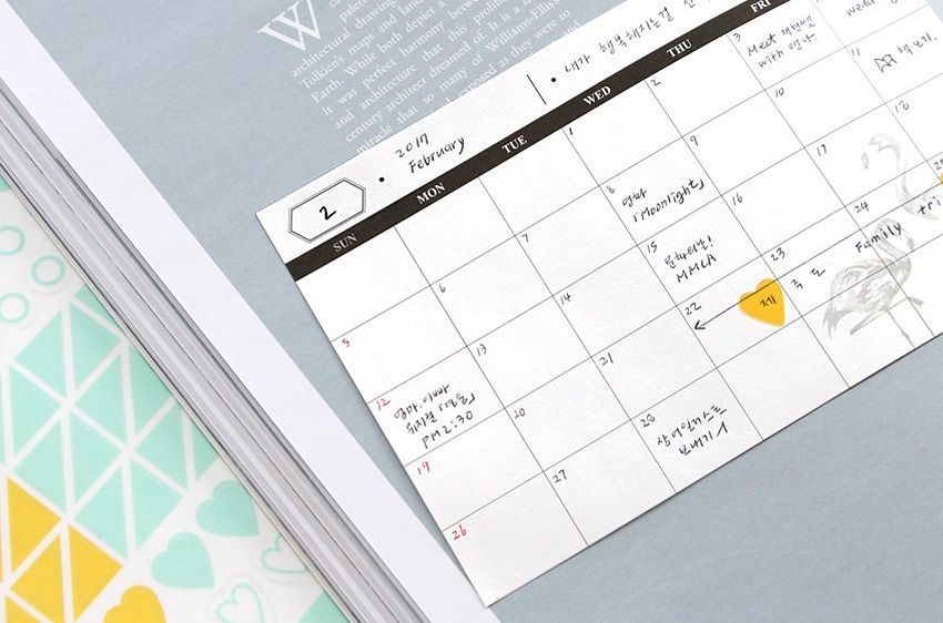 MochiThings: Basic Monthly Schedule Sticky Note