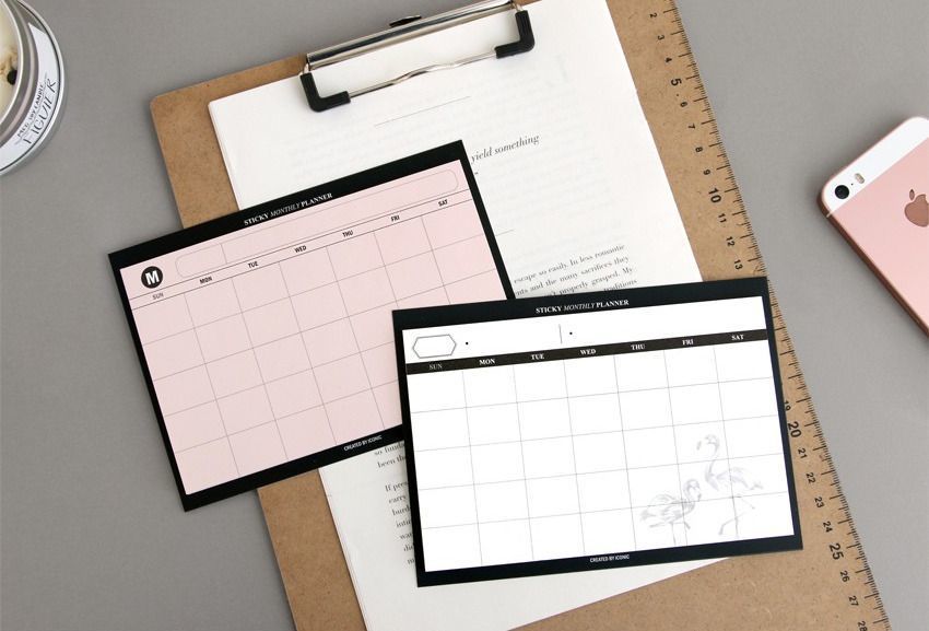 MochiThings: Basic Monthly Schedule Sticky Note