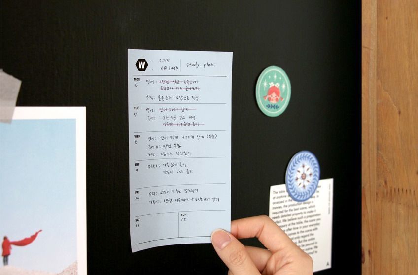 MochiThings: Basic Weekly Schedule Sticky Note