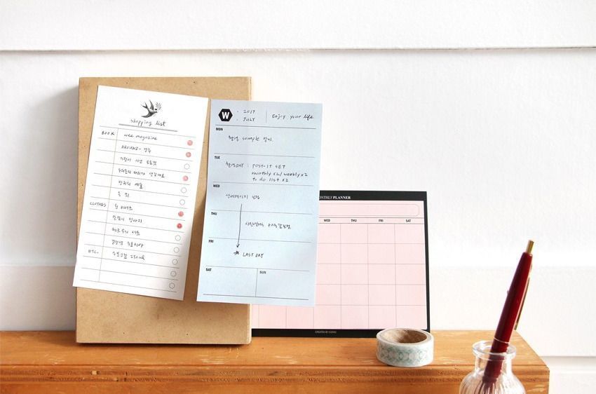 MochiThings: Basic Weekly Schedule Sticky Note