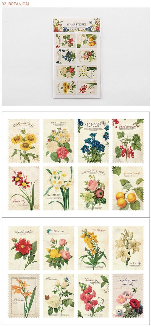 MochiThings: Antique Stamp Sticker Set v1