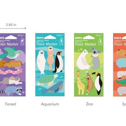 MochiThings: Animal Point Sticky Note Set v2