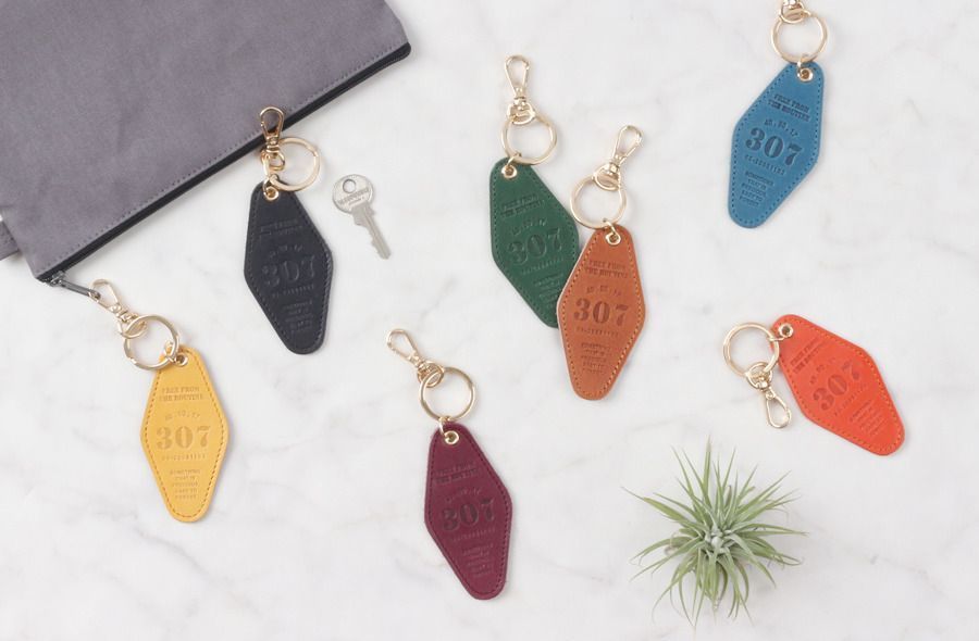 MochiThings: Classic Genuine Leather Hotel Key Ring
