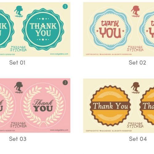 MochiThings: Thank You Message Sticker Set