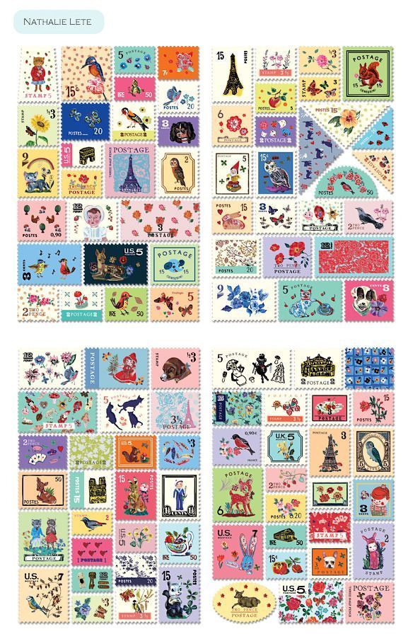 MochiThings: Classic Vintage Stamp Sticker Set